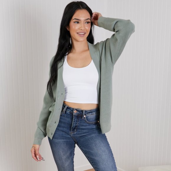 Zenana Outfitters | Sweaters | Zenana Kiss Me Tonight Full Size Button ...